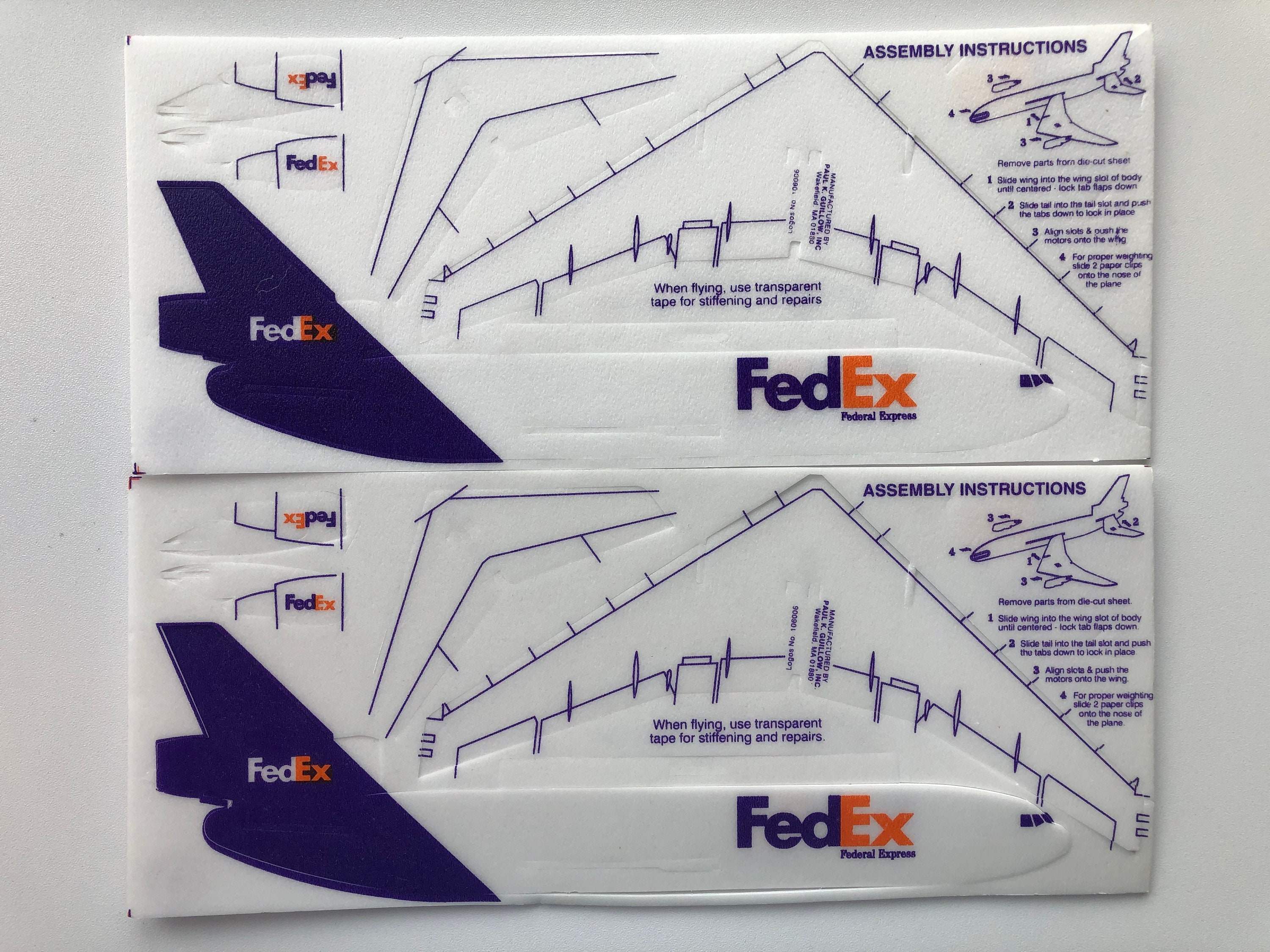 1980s Styrofoam Fedex DC-10 Glider Plane Set of 2 Ready to Assemble - Etsy