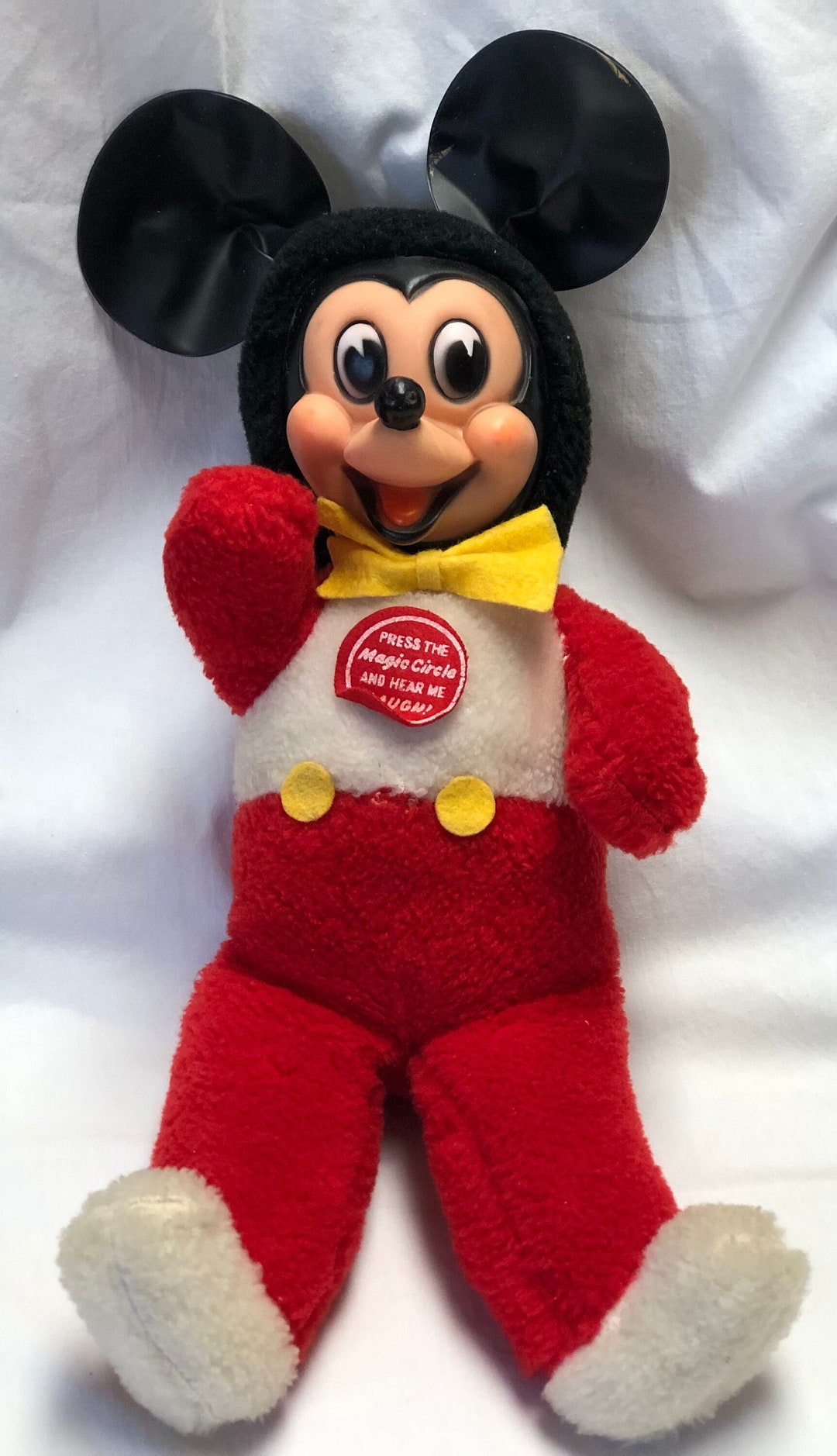 Mickey Mouse Very Old 'press the Magic Circle and Hear Me Laugh!' - Etsy