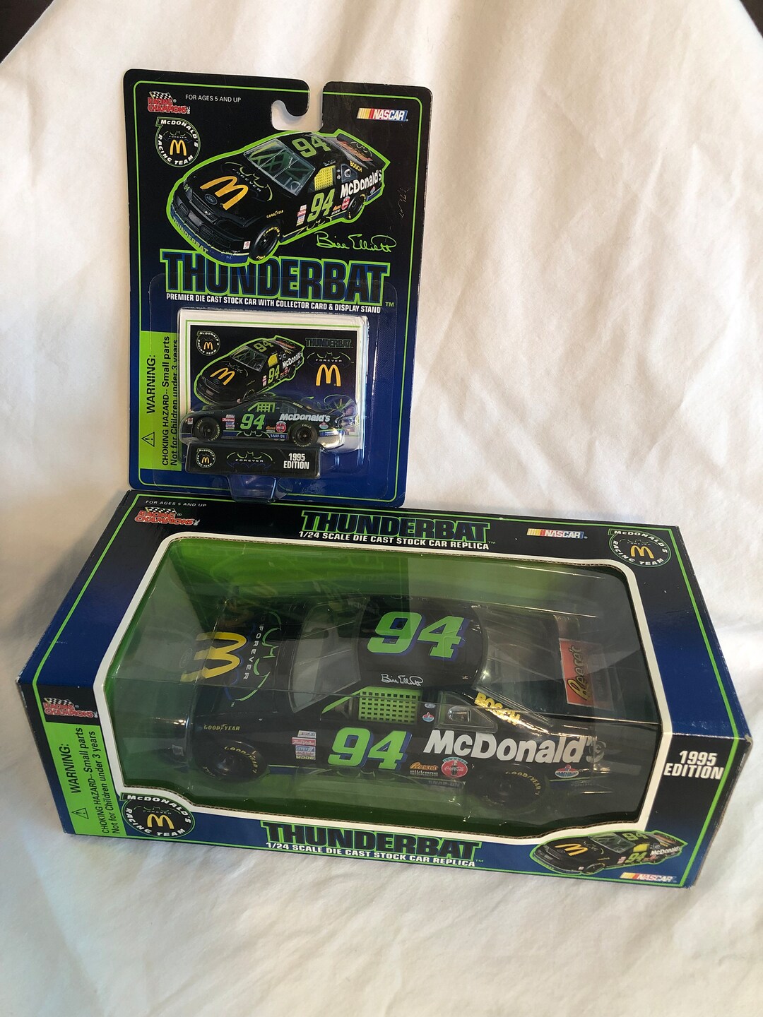 Thunderbat Mcdonalds NASCAR Cars Set/2 Batman Forever Collectible Die ...