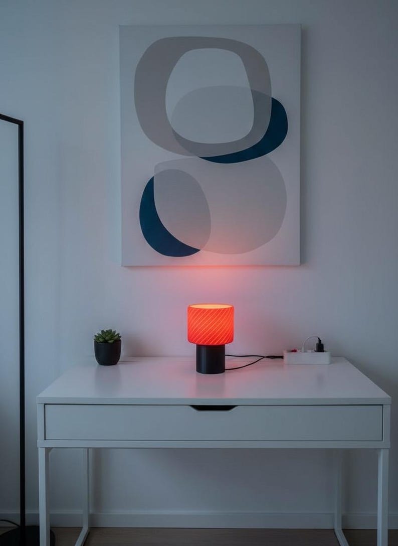 3D Printed Lamp, Modern Layered Texture, Eco-friendly PLA - Etsy