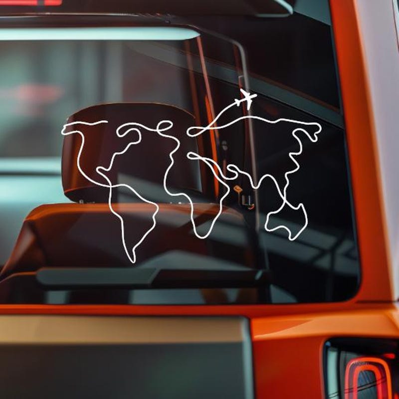 Wanderlust World Car Decal - Etsy
