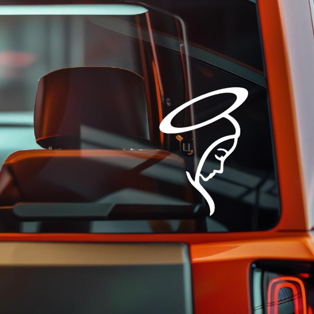 Virgin Mary Decal | Minimalist Religious Car Sticker | Calcomanía De Fe ...