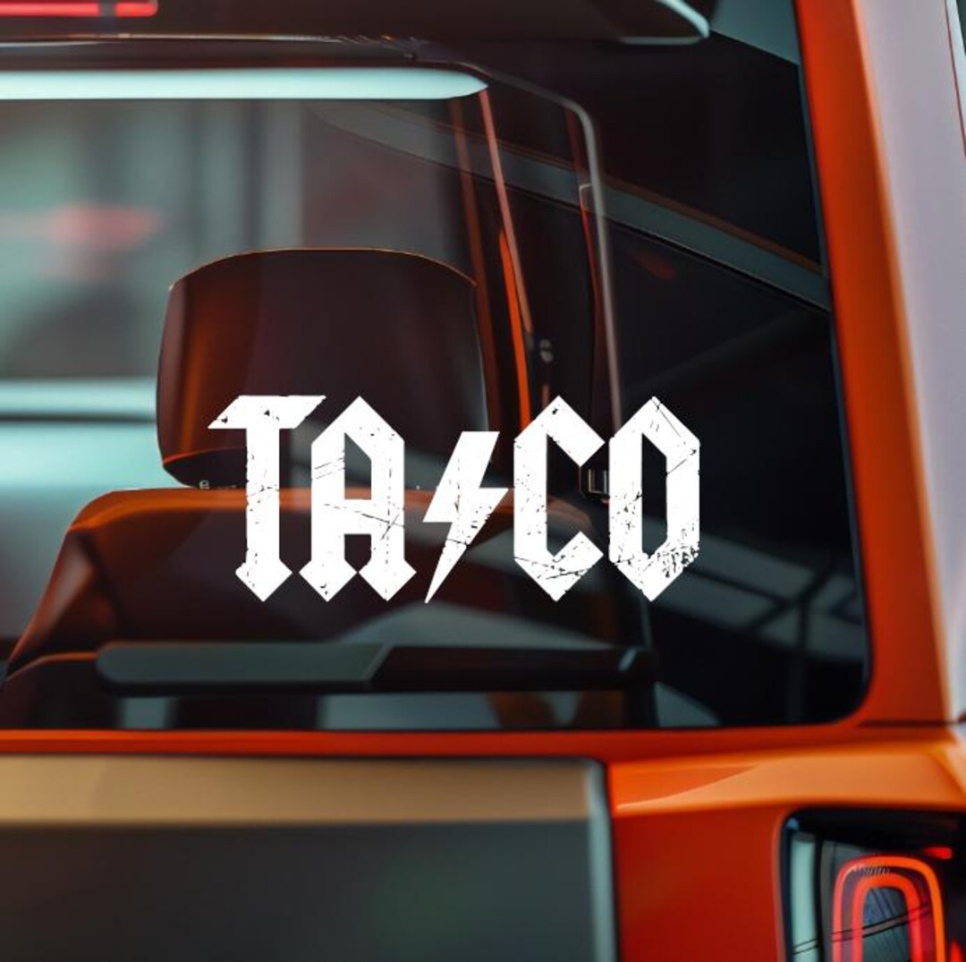 TACO Sticker | Funny Mexican Decal for Car or Truck | Rock Band Style ...