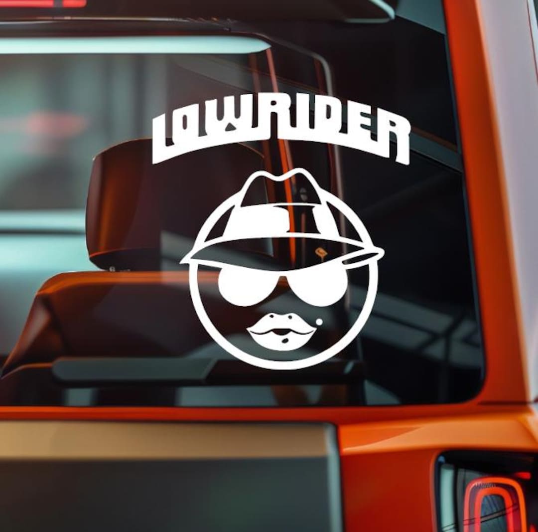 Lowrider Cholo Emoji Decal | 20+ Colors | Waterproof Car Window Sticker ...