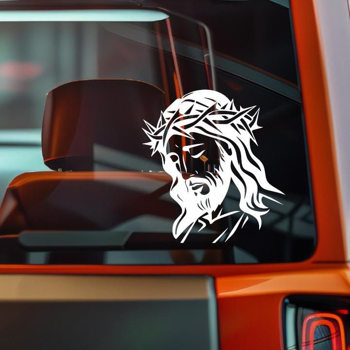 Jesus Christ Sticker | Religious Car Decal | Christian Faith Vinyl ...