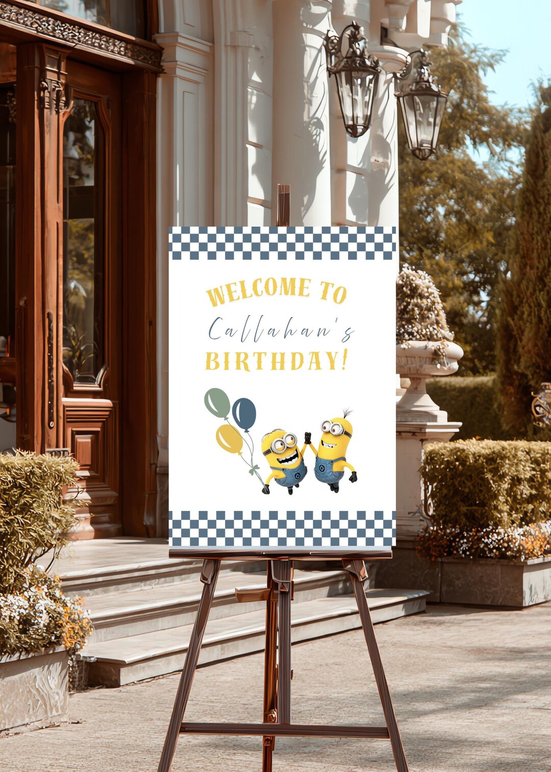 Little Yellow Helpers Welcome Poster- Yellow Party Gang Sign- Yellow ...