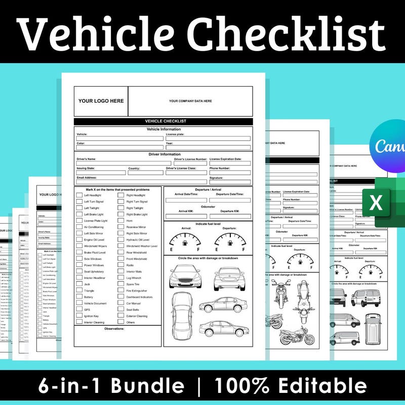 Fleet Vehicle Checklist - Etsy UK