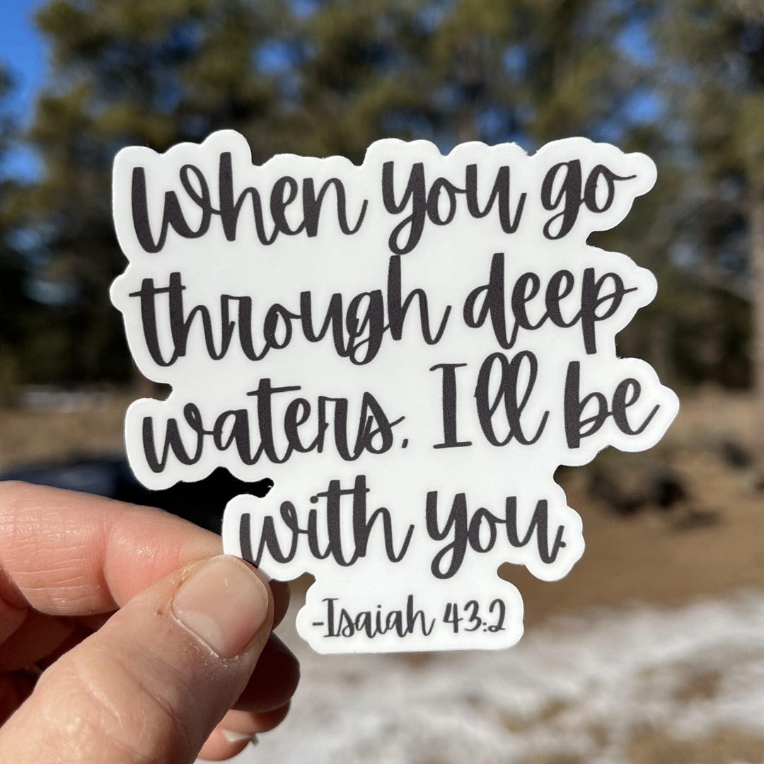 Isaiah 43:2 Vinyl Sticker - Etsy