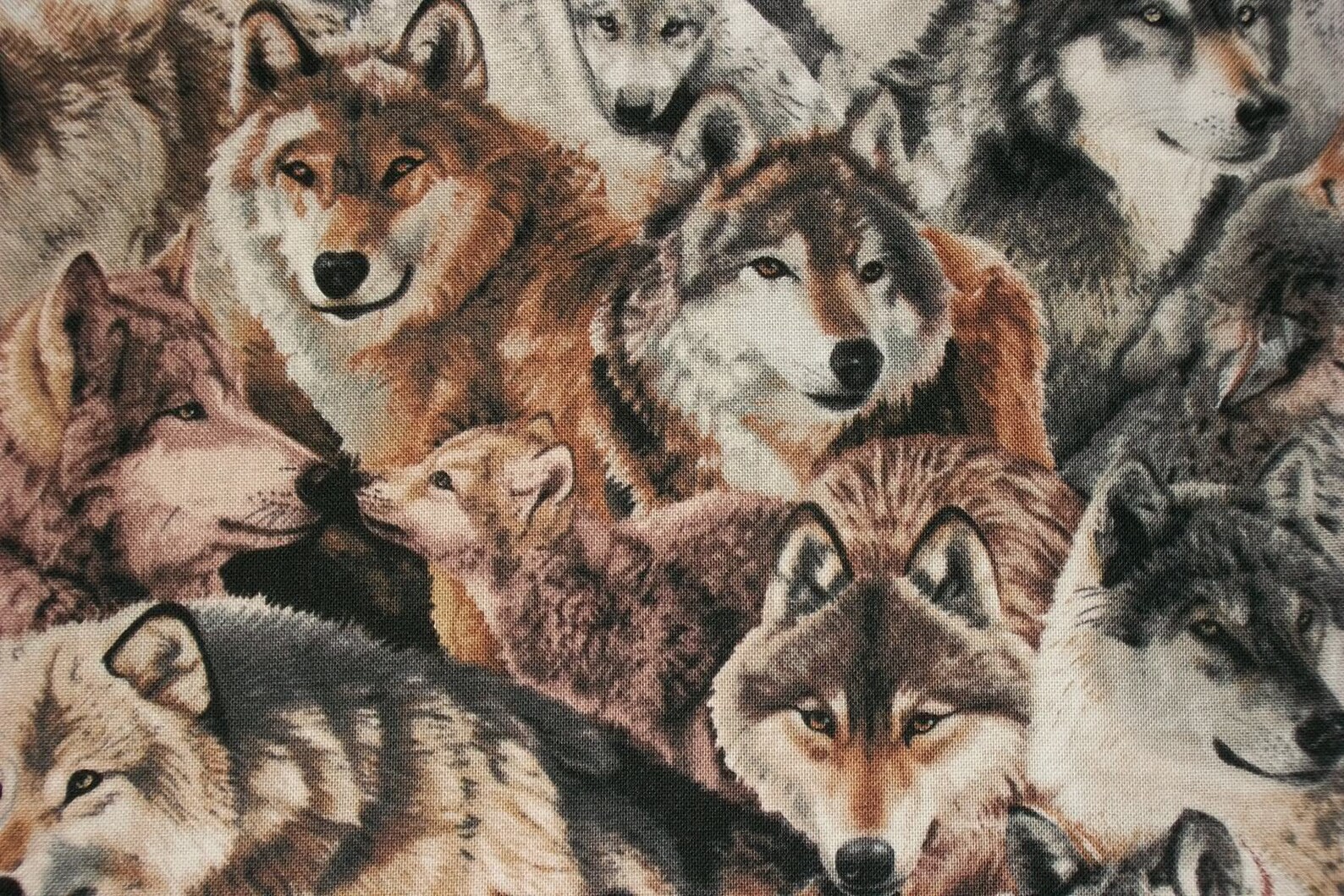 Wolf Fabric Wolves Fabric Canine Fabric by the Yard | Etsy