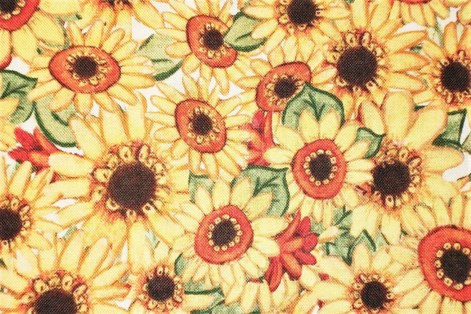 Susan Winget Fabric Sunflower Fabric by the Yard Fall | Etsy