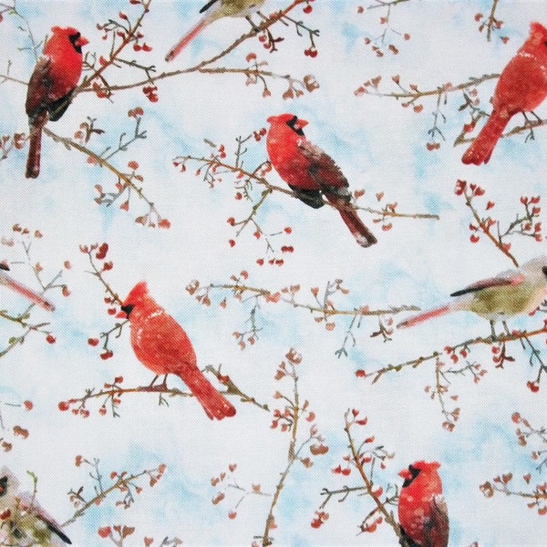Cardinal Fabric - Etsy