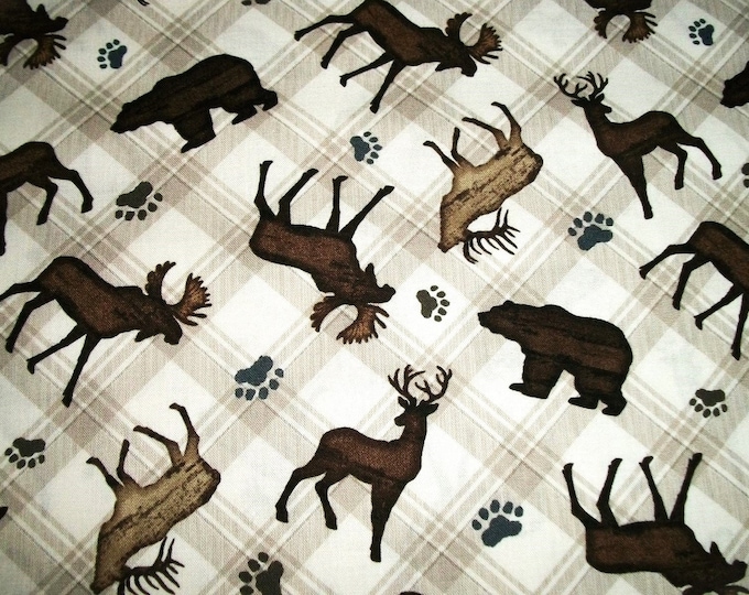 Moose Fabric, Bear Fabric, Elk Fabric, Nature Fabric, by the Yard ...