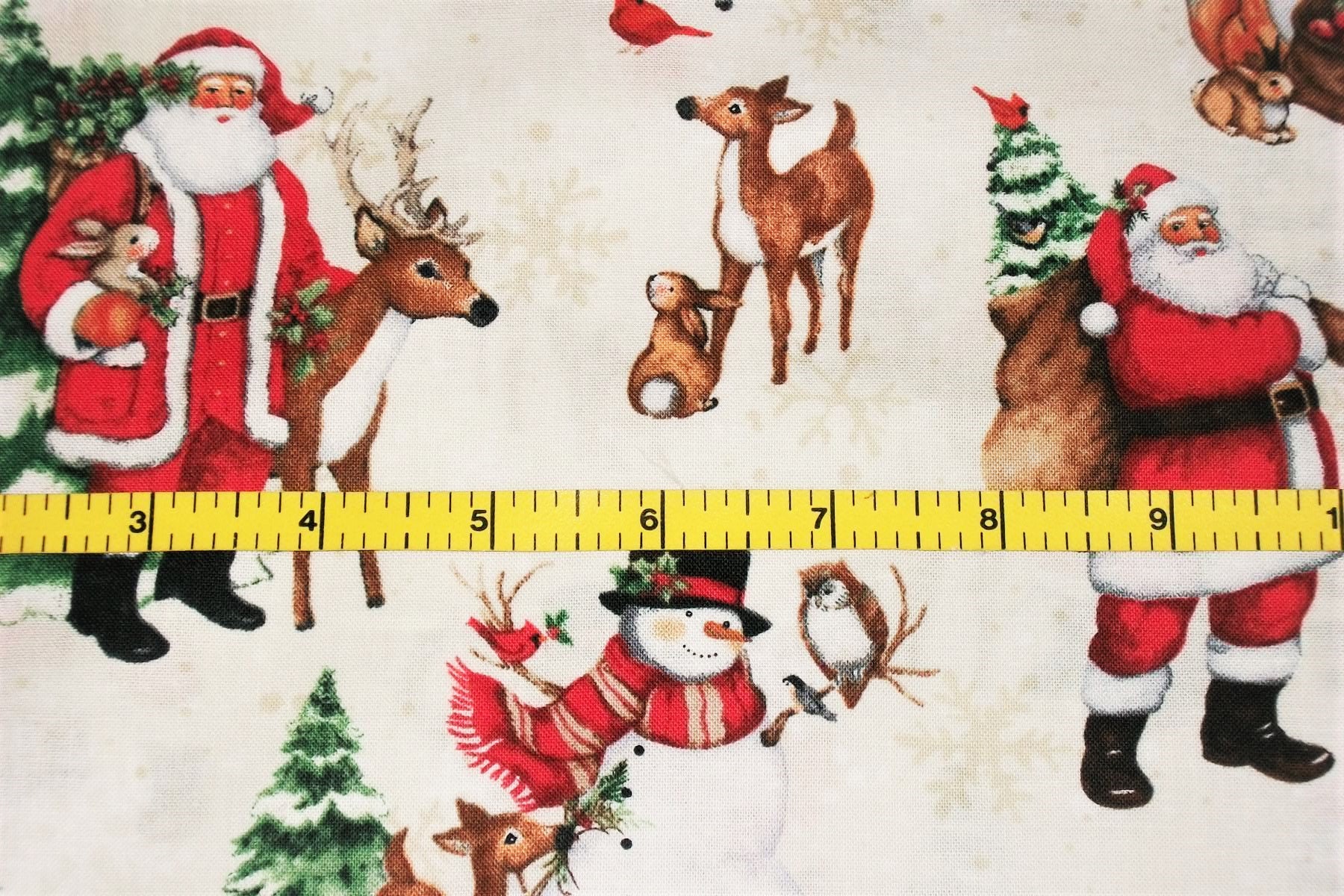 Susan Winget Santa Fabric Christmas Snowman Fabric by the - Etsy