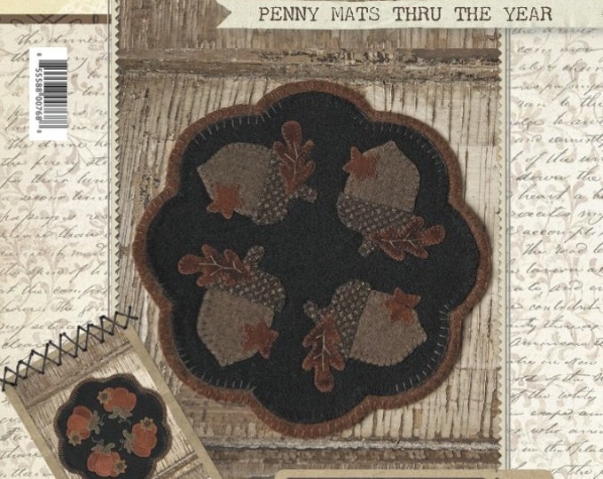 Wool Applique Pattern Acorn Pattern Autumn Wool Applique - Etsy