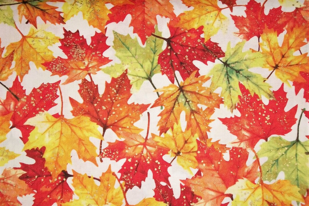 Fall Leaf Fabric, Fall Fabric, Maple Leaf Fabric, by the Yard, Hoffman ...