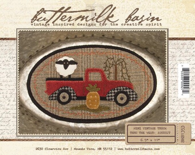 Wool Applique Pattern, Red Truck Pattern, Fall Wool Applique, Wool ...