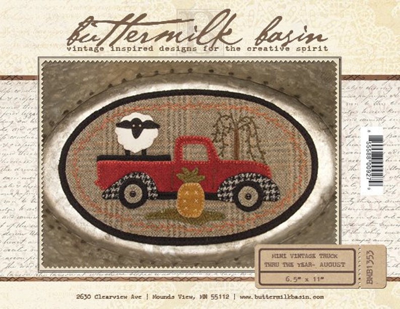 Wool Applique Pattern Red Truck Pattern Fall Wool Applique - Etsy