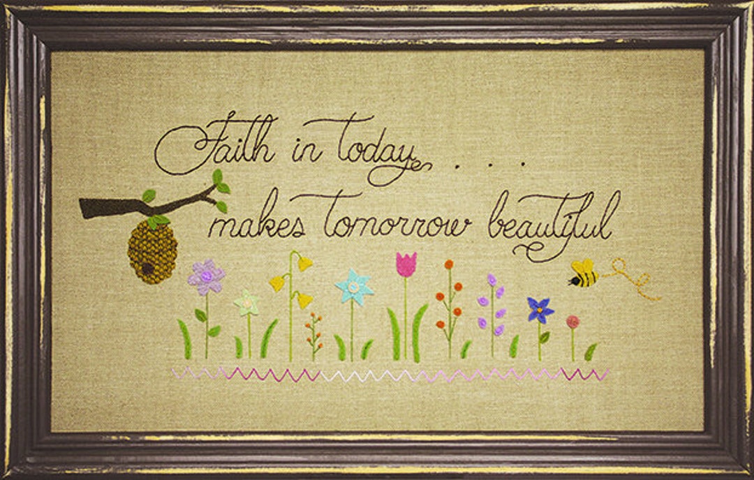 Stitchery Pattern, Folk Art Pattern, Primitive Stitchery Pattern ...