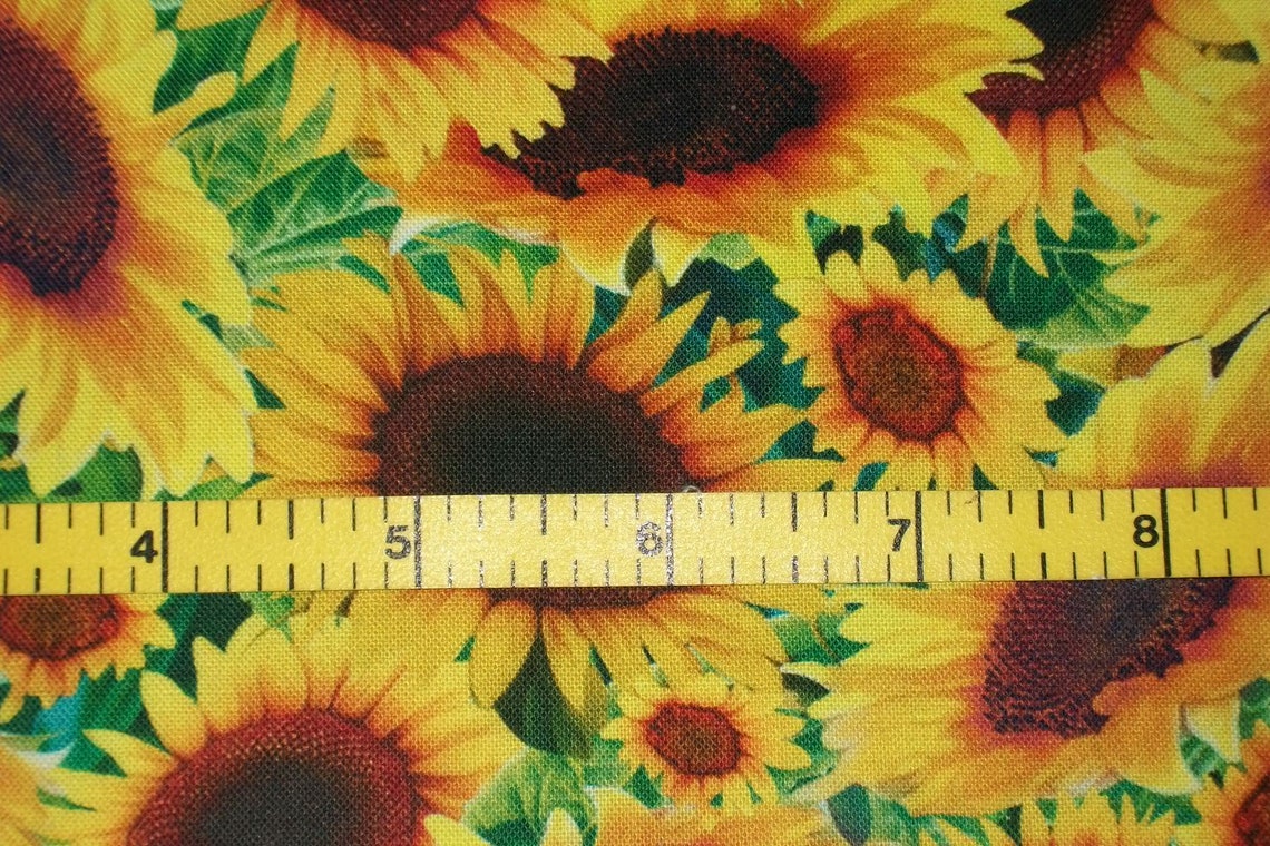 Sunflower Fabric by the Yard Country Fabric QT Fabrics - Etsy