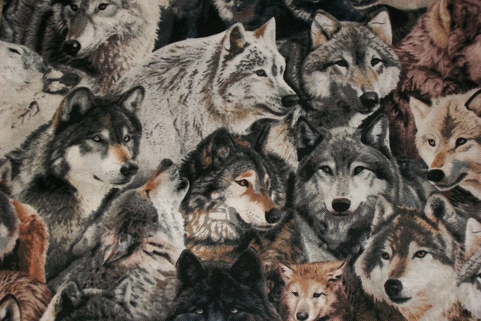 Wolf Fabric Wolves Fabric Canine Fabric by the Yard | Etsy