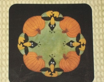 Wool Applique Pattern, Pink Rose Applique Pattern, Spring Wool Applique ...