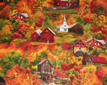 Autumn Tree Fabric - Etsy