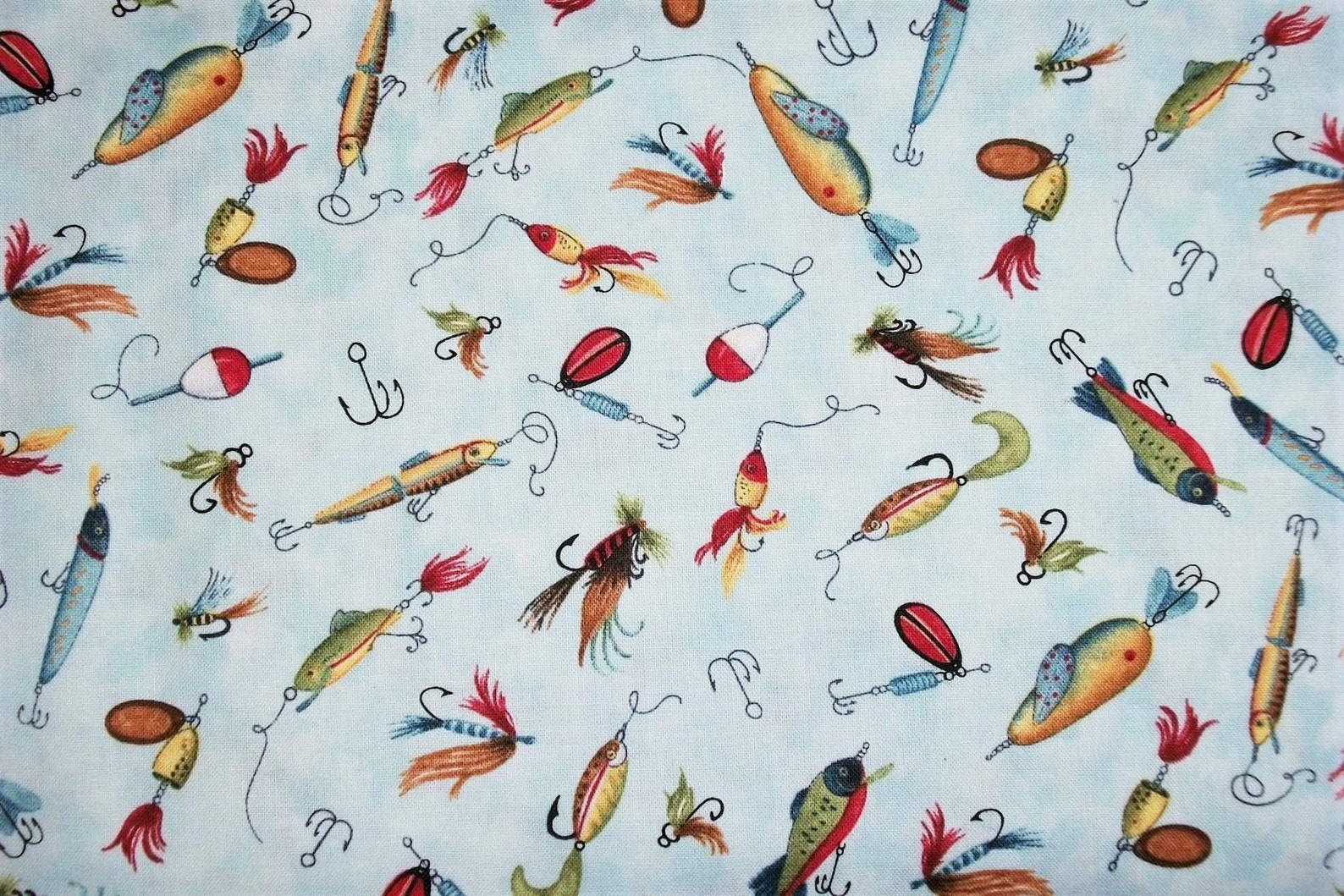 Susan Winget Fabric Fishing Lures Fabric by the Yard - Etsy