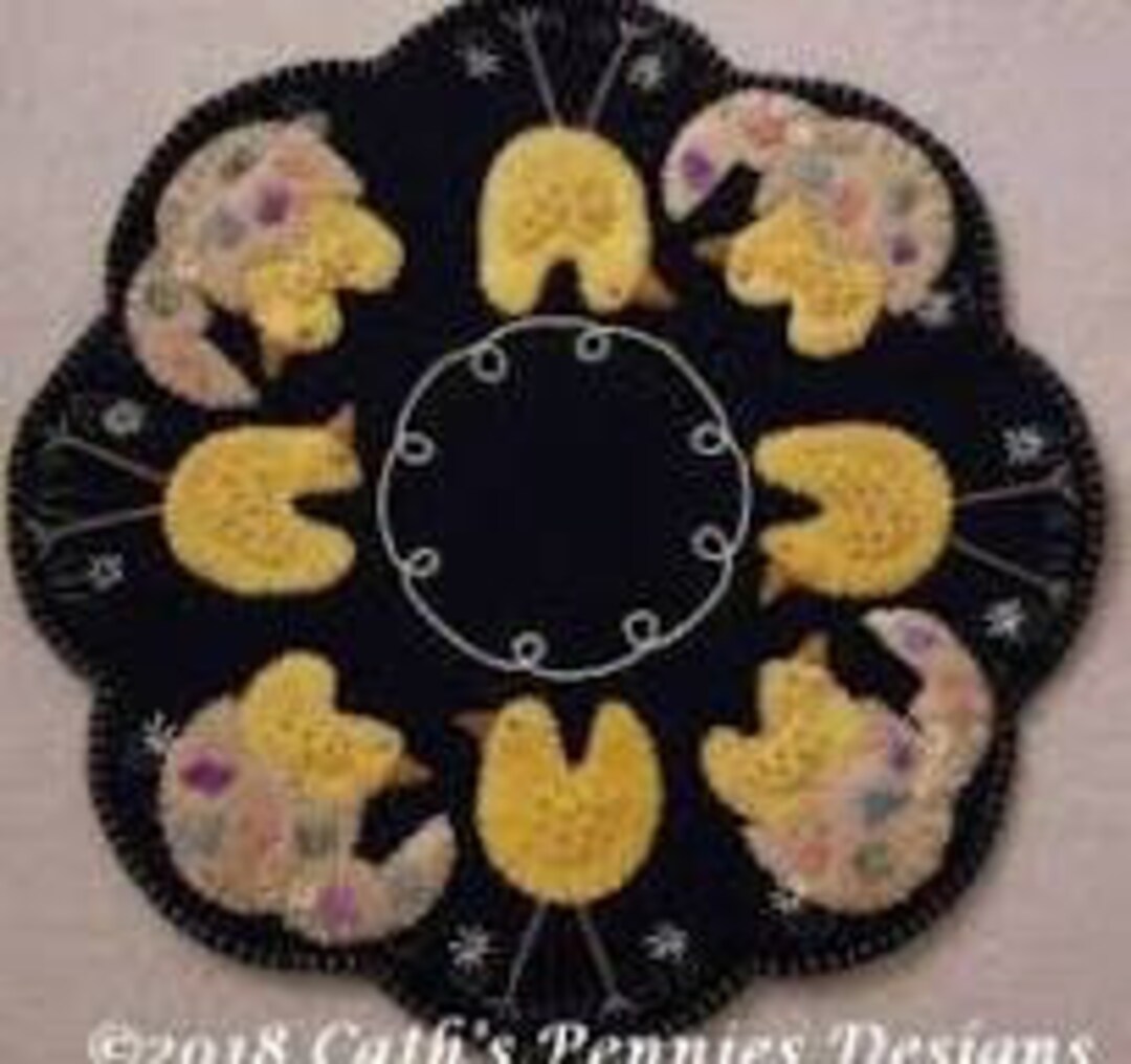 Wool Applique Pattern, Chick Wool Pattern, Easter Wool Applique, Wool ...