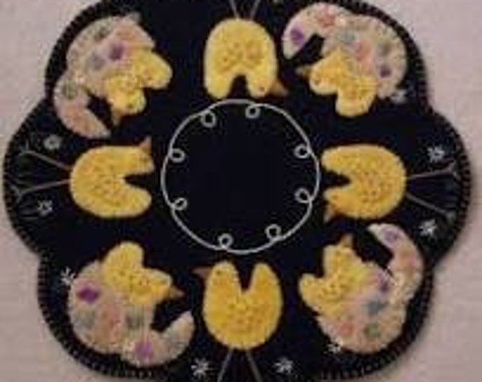 Wool Applique Pattern, Easter Pattern, Spring Wool Applique, Wool Table ...