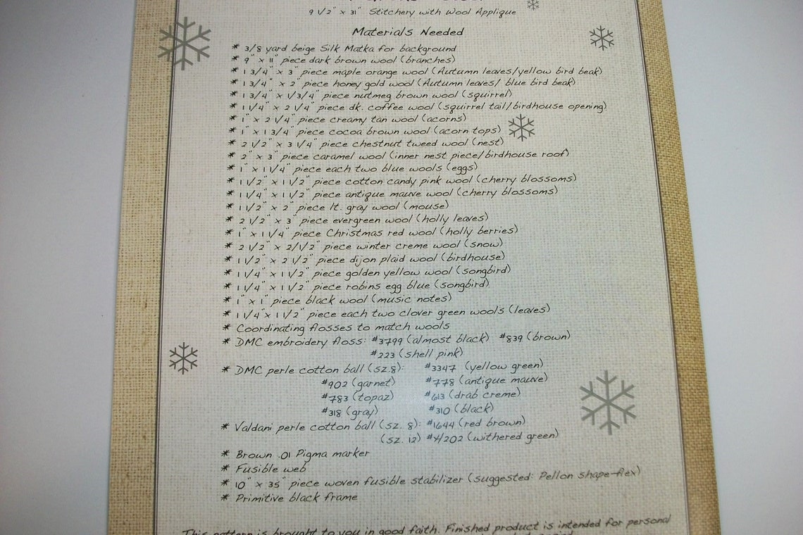 Stitchery Pattern Folk Art Pattern Primitive Stitchery - Etsy