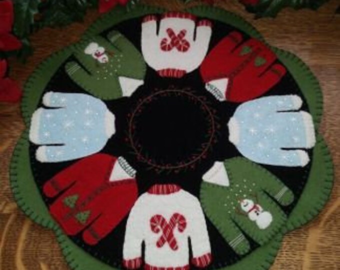 Wool Applique Pattern, Sweater Wool Applique Pattern, Winter Wool ...