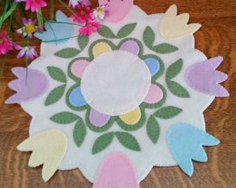 Wool Applique Pattern Flower Pattern Easter Wool Applique | Etsy