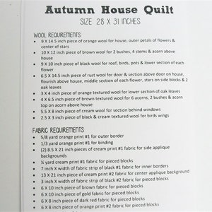 Quilt Pattern, Wall Hanging, Salt Box House Quilt, Wool Folk Art Quilt ...