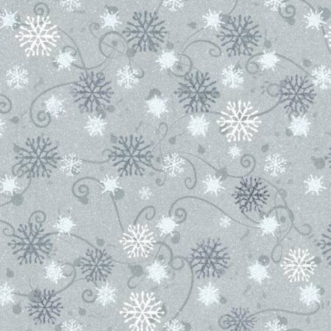 Snowflake Fabric, Christmas Fabric, Holiday Fabric, by the Yard, Studio ...
