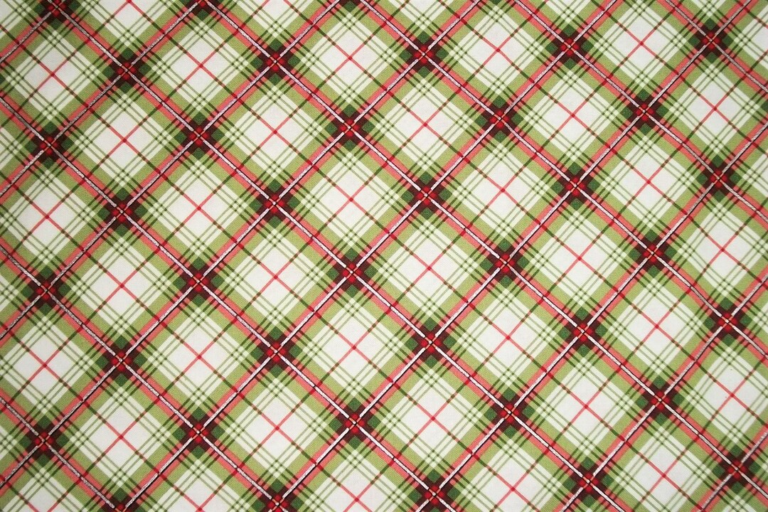 Plaid Fabric, Christmas Fabric, Holiday Fabric, by the Yard, P&B ...
