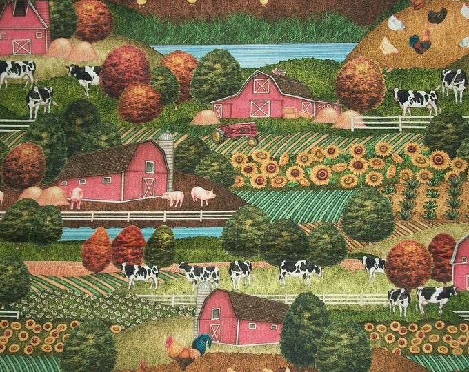 Country Fabric, Kitchen Fabric, by the Yard, QT Fabrics, Quilting ...