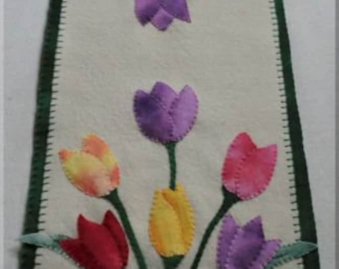 Wool Applique Pattern, Flower Pattern, Easter Wool Applique, Wool Table ...