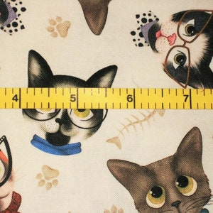 Cat Fabric, Kitty Fabric, by the Yard, Timeless Treasures, Quilting ...