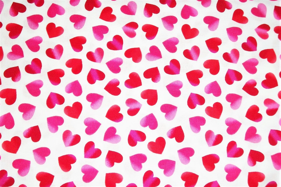Valentine's Fabric, Heart Fabric, by the Yard, Timeless Treasures ...