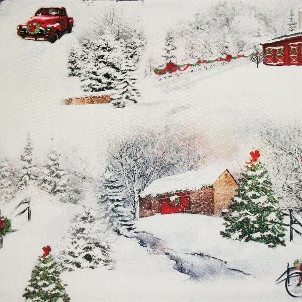 Winter Barn Quilts Fabric - Etsy