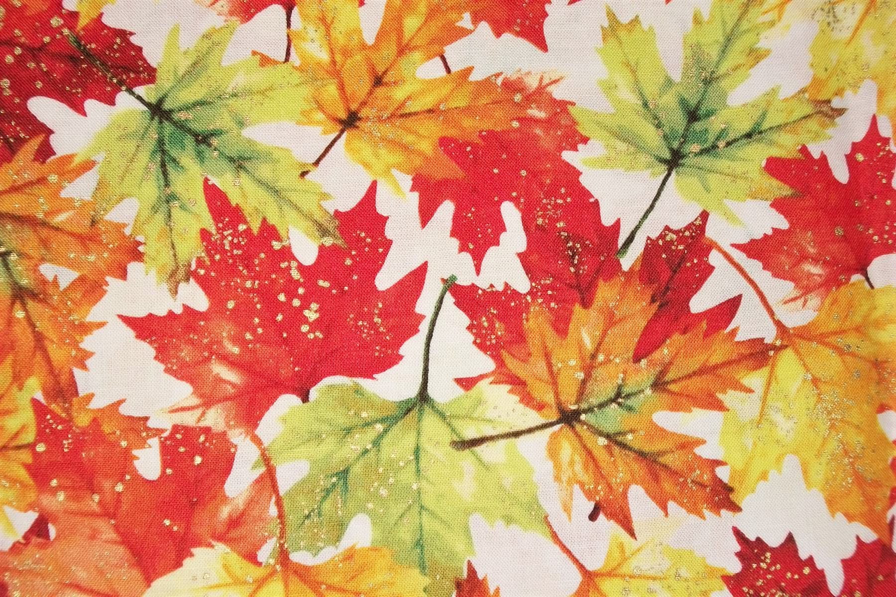 Fall Leaf Fabric Fall Fabric Maple Leaf Fabric By The Yard | Etsy