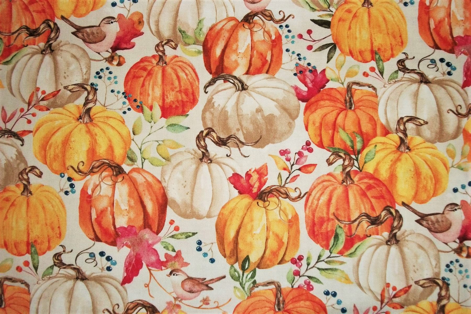 Pumpkin Fabric Fall Fabric Thanksgiving Fabric By The Yard | Etsy