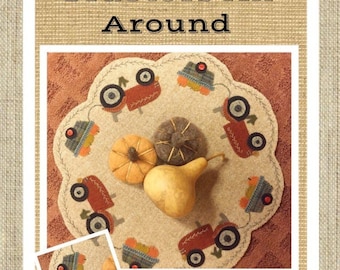 Wool Applique Pattern, Pink Rose Applique Pattern, Spring Wool Applique ...