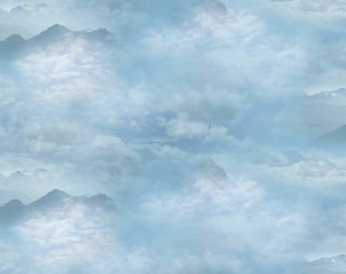 Mountain Fabric, Cloud Fabric, Sky Fabric, by the Yard, Elizabeth ...
