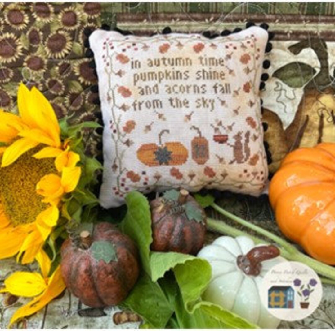 Cross Stitch Pattern, Stitchery Pattern, Autumn Cross Stitch Pattern ...