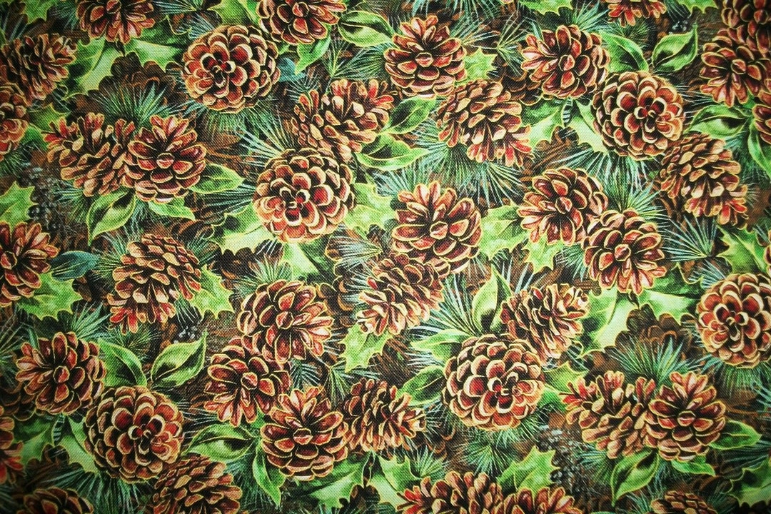 Pine Cone Fabric, Lodge Fabric, by the Yard, Oasis Fabrics, Sewing ...