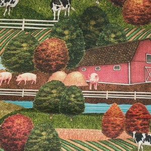 Country Fabric, Barn Fabric, by the Yard, QT Fabrics, Farm Fabric ...