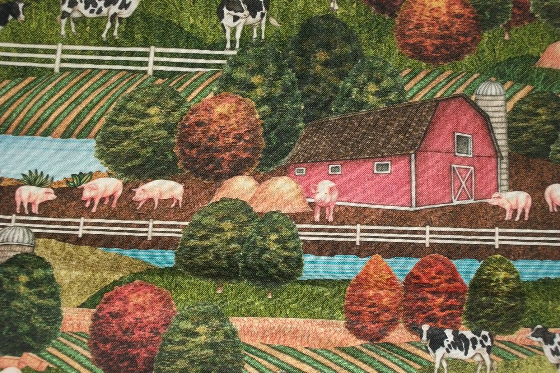 Country Fabric Barn Fabric by the Yard QT Fabrics Farm - Etsy