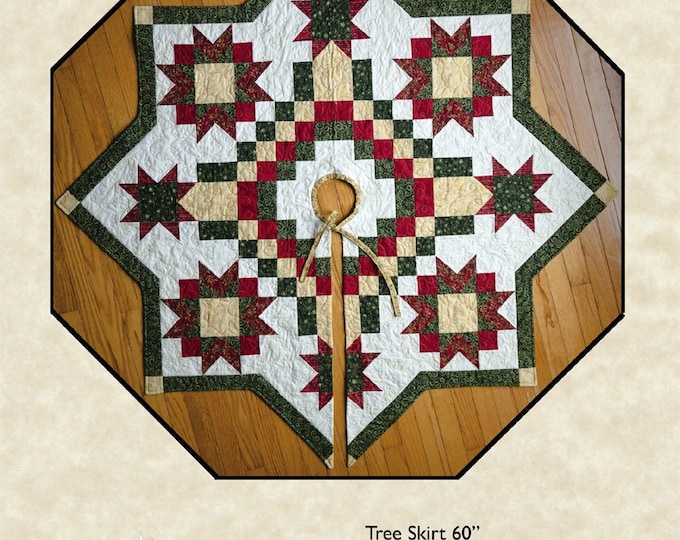 Tree Skirt Pattern, Quilt Pattern, Star Pattern, Christmas Tree Skirt ...