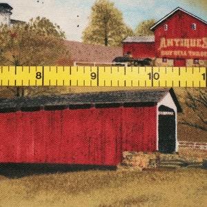 Covered Bridge Fabric, Country Fabric, Quilt Barn Fabric, by the Yard ...